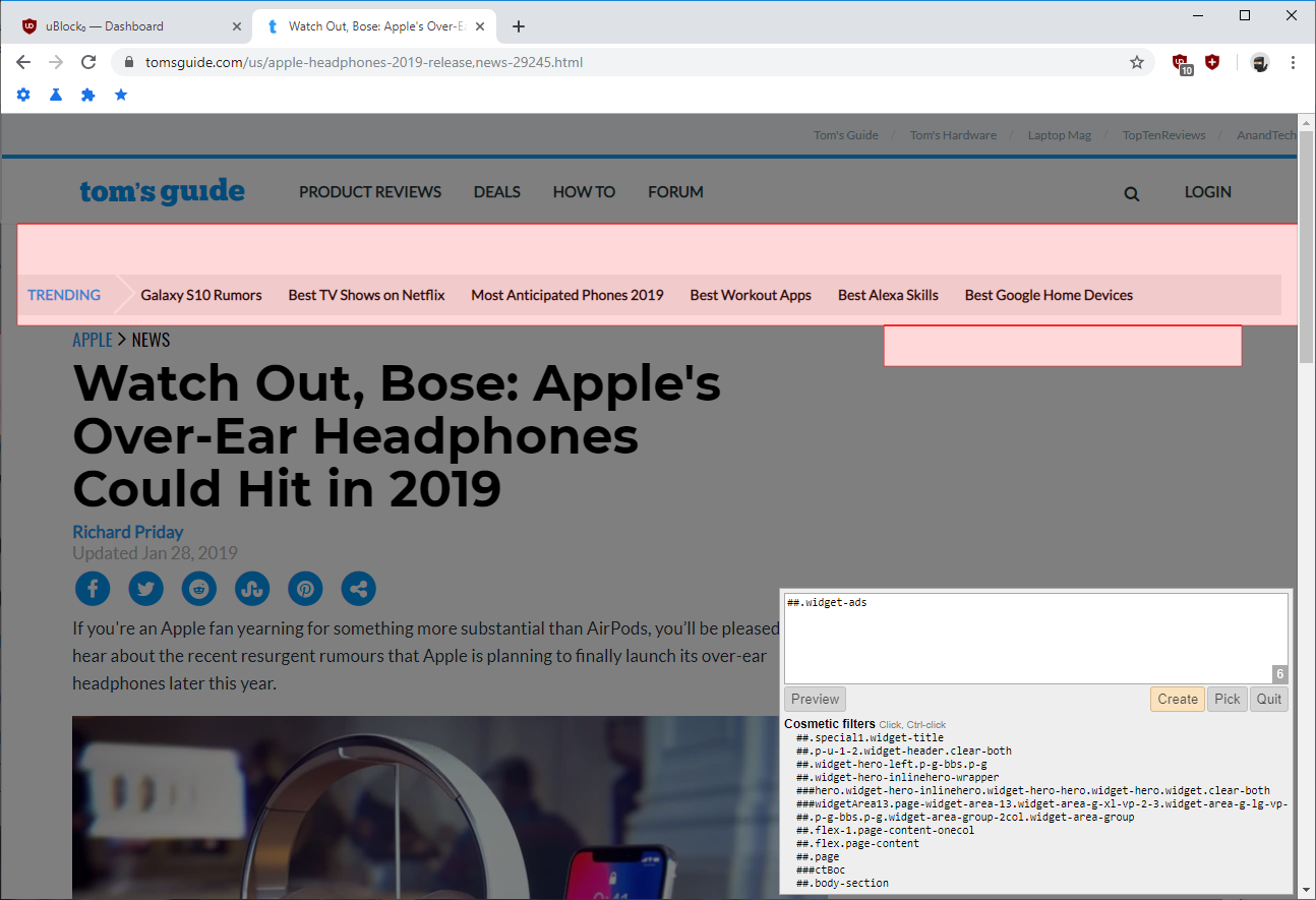 tomsguide.com trending bar blocked by Easylist & uBlock Filters · Issue #4748 · uBlockOrigin ...