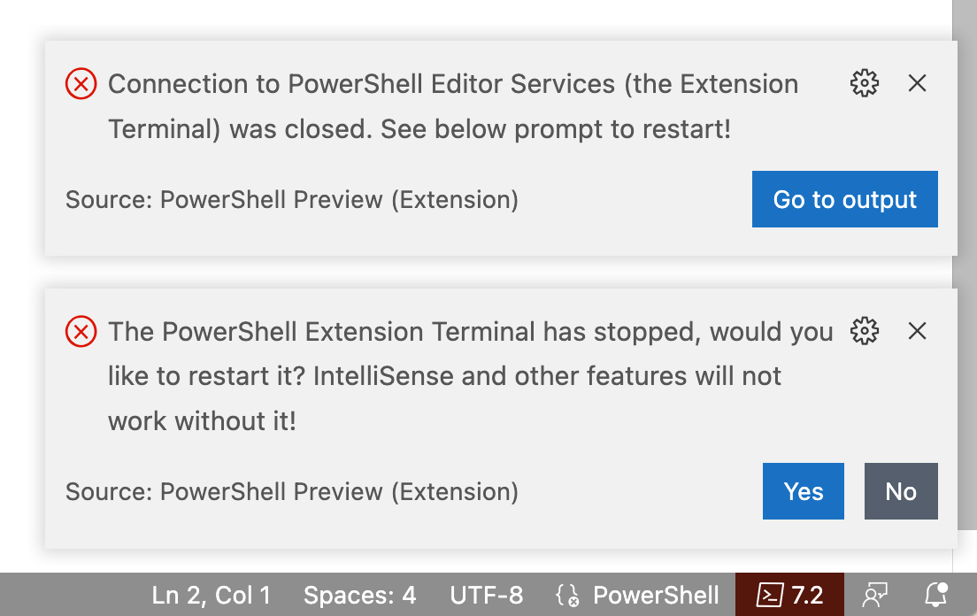 Consider allowing suppression of `CloseAction` error/info message ...