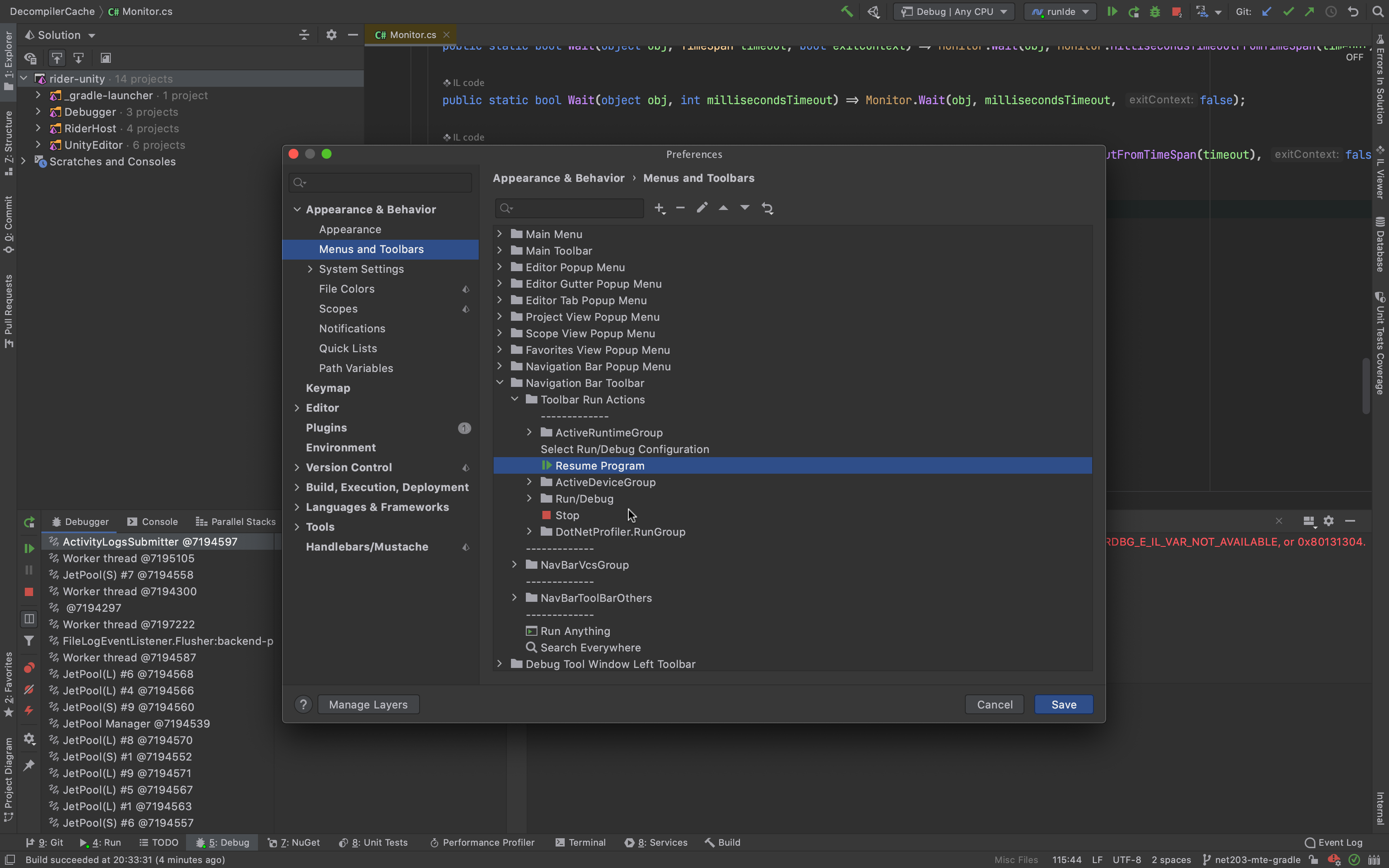 Add Resume button to toolbar · Issue #1879 · JetBrains/resharper-unity · GitHub