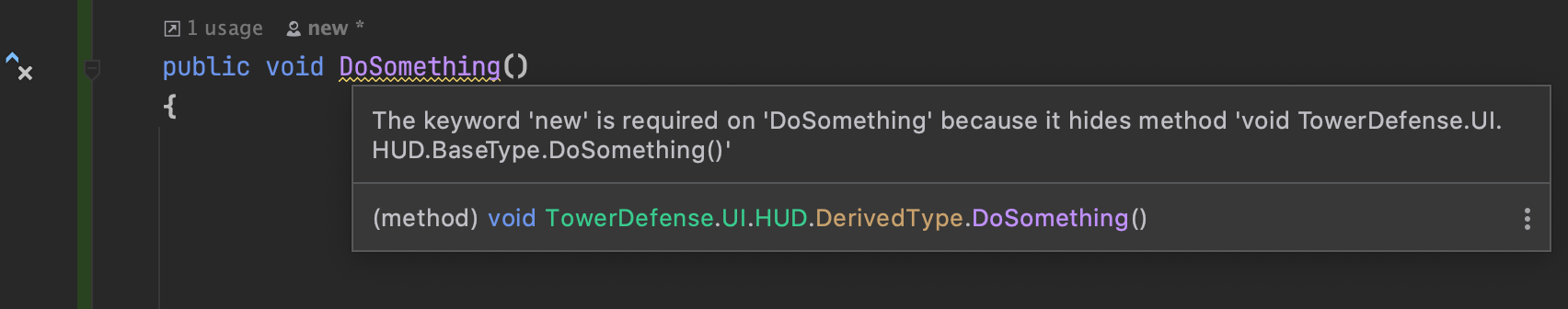 Add Inspection Warning Unity Event Function Cannot Be Used Both In Base Type And Derived Type