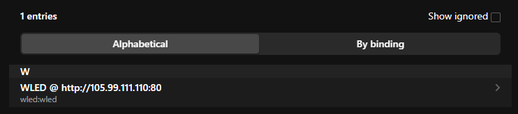 [wled] Discovery reports additional thing although WLED thing is already in place and working ...