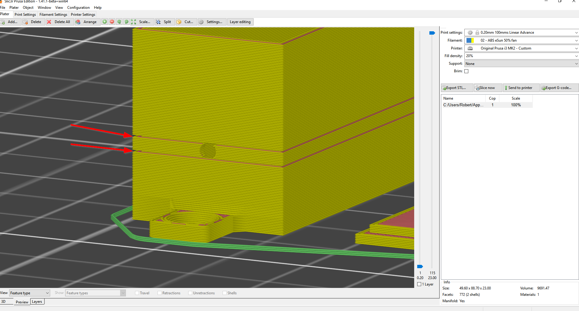 Hole in model leads to missing layers [Slic3r 1.41.1-beta] · Issue #1260 · prusa3d/PrusaSlicer ...