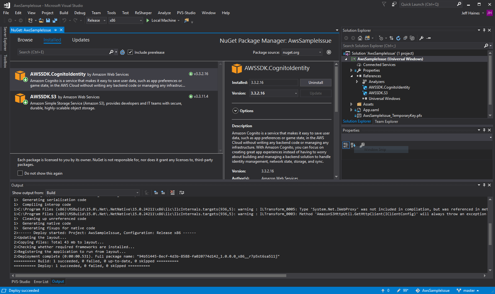 Still Having Issues Building With Reference To Amazon Apis · Issue 789 · Awsaws Sdk Net · Github 6569