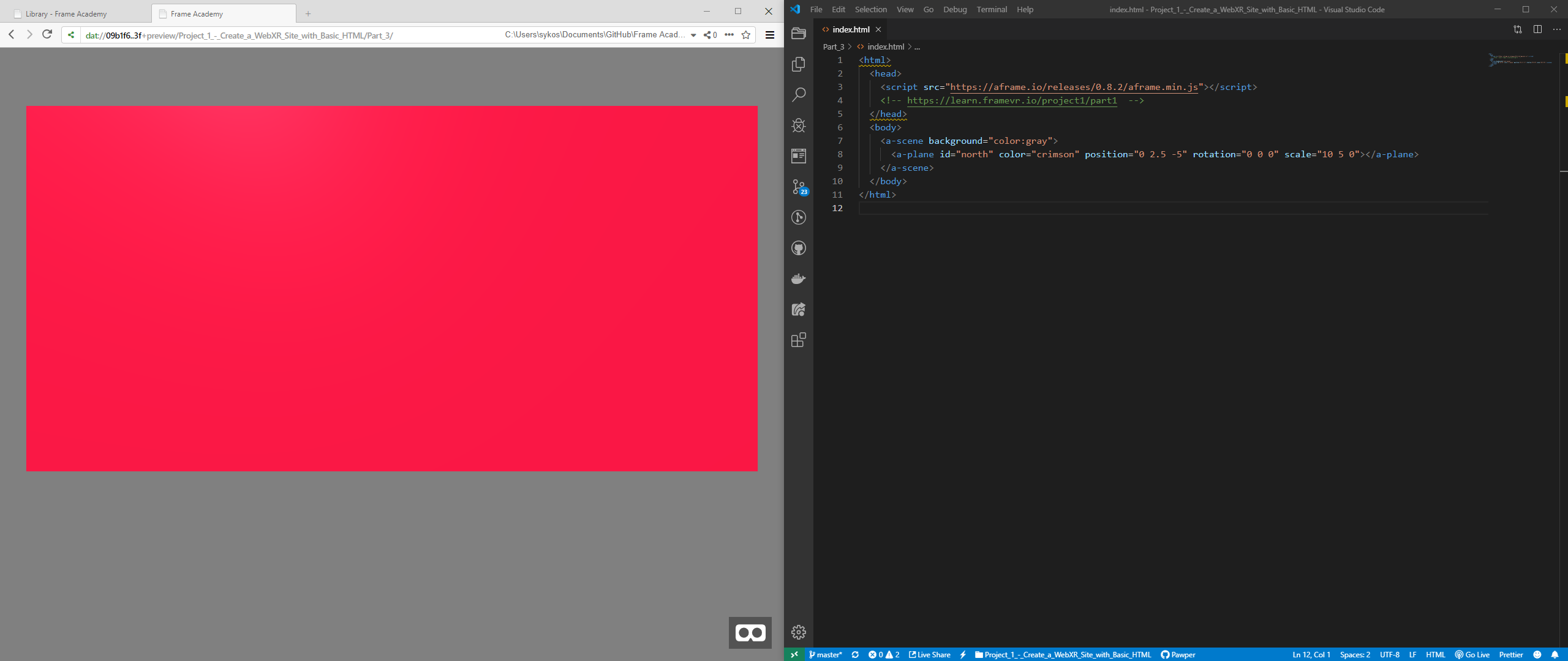Color picker/preview compatibility for A-Frame color attributes · Issue ...