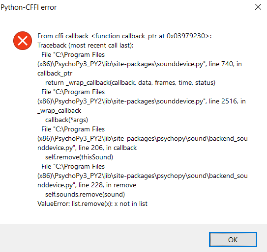 sounddevice crash at self.sounds.remove · Issue #2270 · psychopy ...