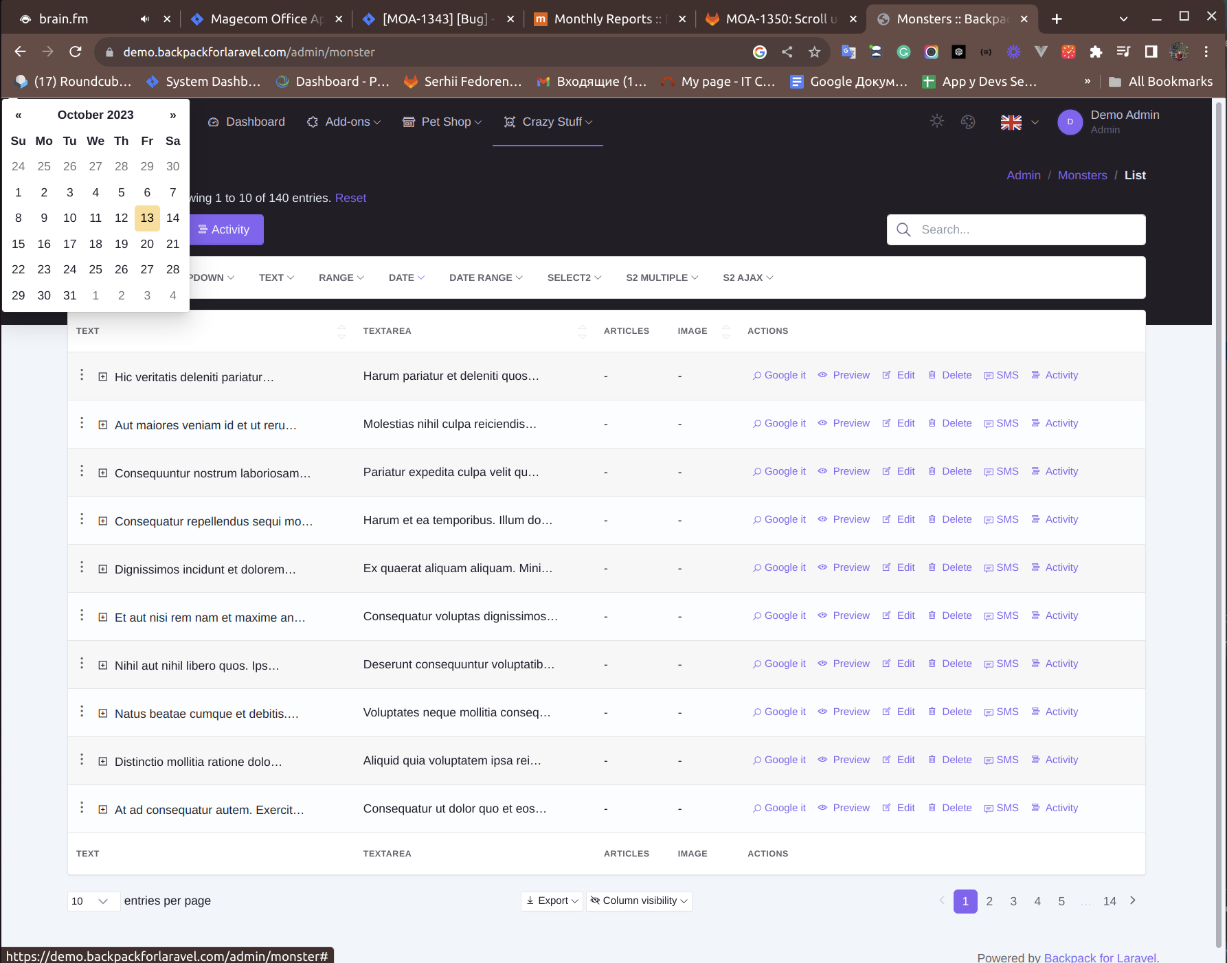 [Bug] Frontend issue in the filter · Issue #5354 · Laravel-Backpack/CRUD · GitHub