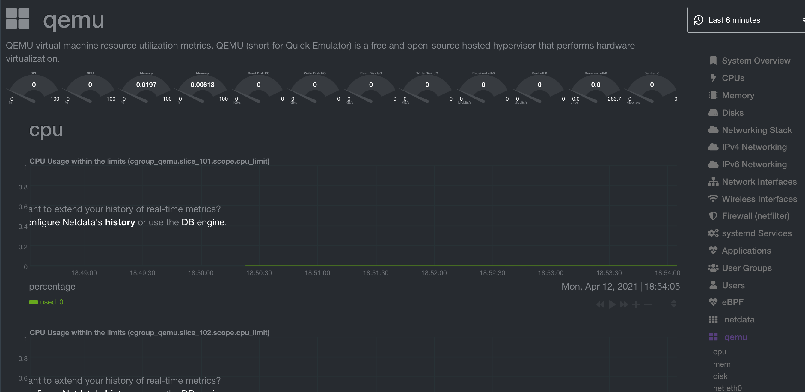 QEMU metrics incorrect and crashing dashboard · Issue #9254 · netdata/netdata · GitHub