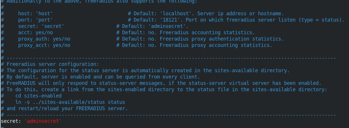 freeradius: freeradius: "secret" not set · Issue #3188 · netdata/netdata · GitHub