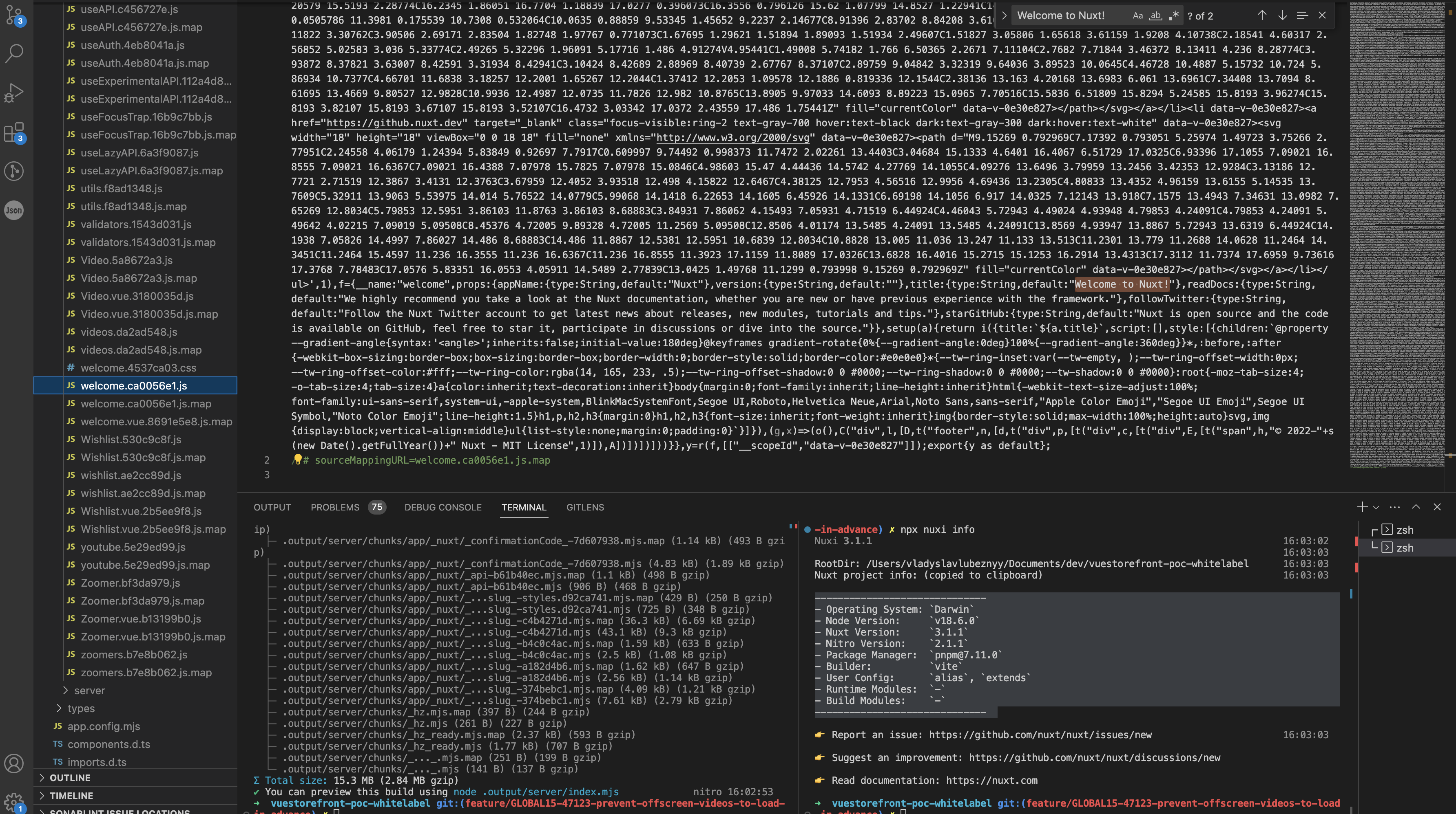 NuxtWelcome is present in build · Issue #18997 · nuxt/nuxt · GitHub