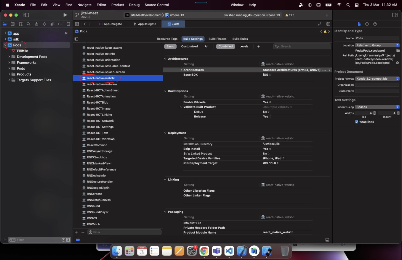 'WebRTC/RTCCameraVideoCapturer.h' file not found · Issue #910 · react-native-webrtc/react-native ...
