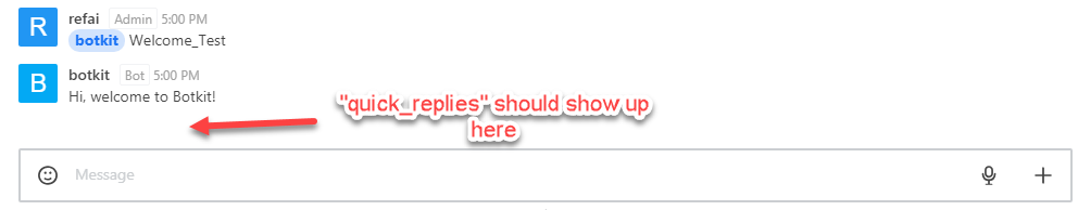Rocket.Chat doesn't include support for payloads buttons (quick_replies) from Botkit · Issue ...