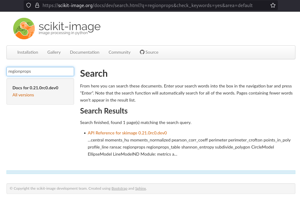 Search In Api Reference Website Seems Broken · Issue 6780 · Scikit Imagescikit Image · Github