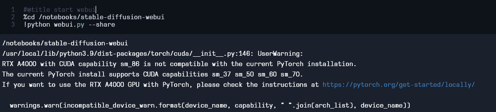 Unable to generate in webui on RTX A4000 · Issue #2018 · AUTOMATIC1111/stable-diffusion-webui ...