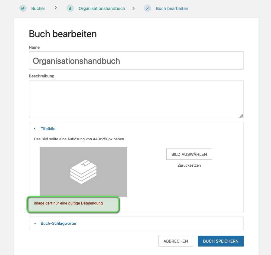 Error When Uploading Title Picture To Book · Issue 2705 · Bookstackappbookstack · Github 8037