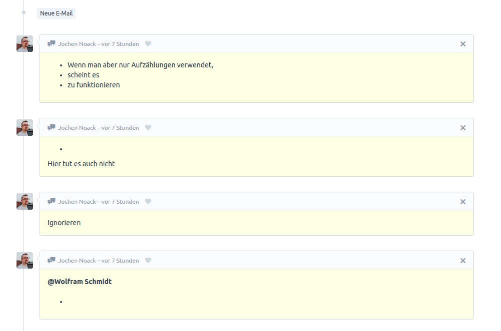 Unsorted List in comments buggy · Issue #20468 · frappe/erpnext · GitHub