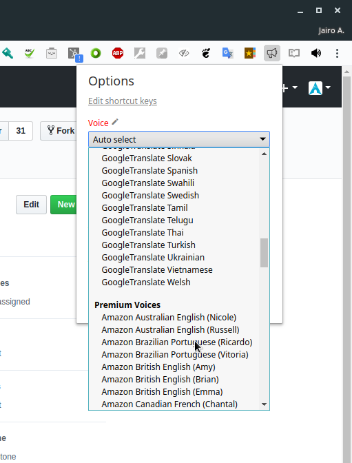 [Request] Adding voice selector for TTS · Issue #21 · rNeomy/reader-view · GitHub