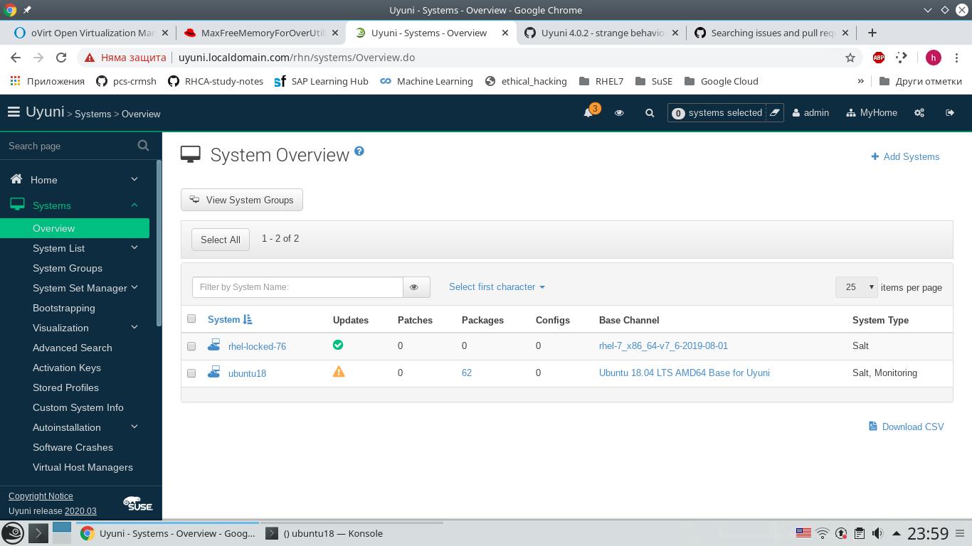 Uyuni 4.0.2 - strange behaviour with Ubuntu 18.04 and channels from ...