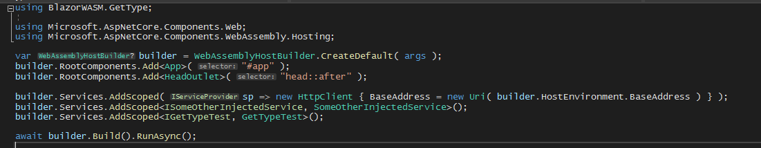 Blazor Wasm Iserviceprovider Reflection Based Property Getter Exception · Issue 44301