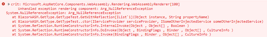 Blazor Wasm Iserviceprovider Reflection Based Property Getter Exception · Issue 44301