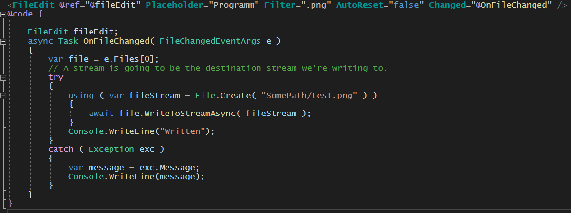 FileEdit breakes files from 1.0.6 to 1.1.1 · Issue #4213 · Megabit/Blazorise · GitHub