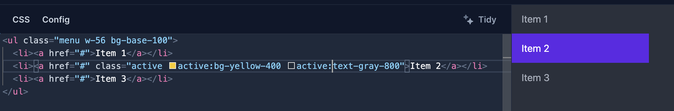 Color of active menu item · Issue #1412 · saadeghi/daisyui · GitHub