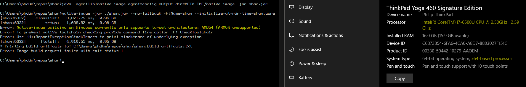 Native image fails to build on Windows and misreads system architecture · Issue #3860 · oracle ...