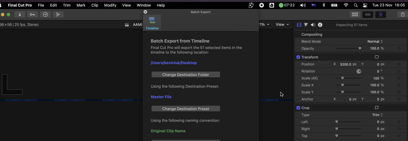 Investigate Batch Export Default Destination · Issue #2811 · CommandPost/CommandPost · GitHub