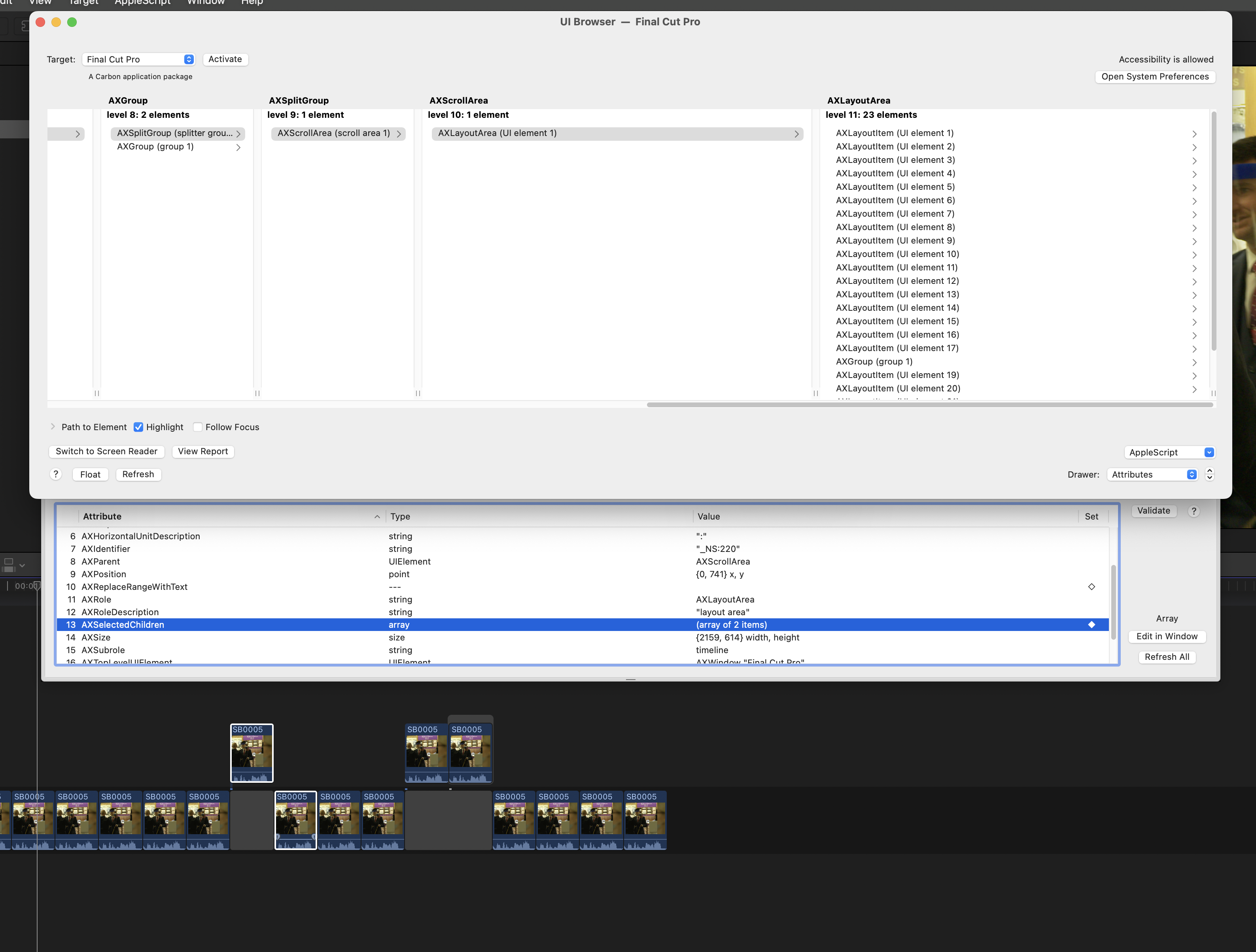 Cannot Determine Selected Clips In Timeline If A Secondary Storyline Clip Is Selected · Issue