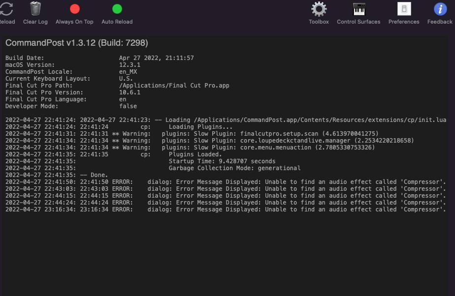 Regression - v1.3.12 breaks inserting a "Compressor" Audio Effect · Issue #2965 · CommandPost ...