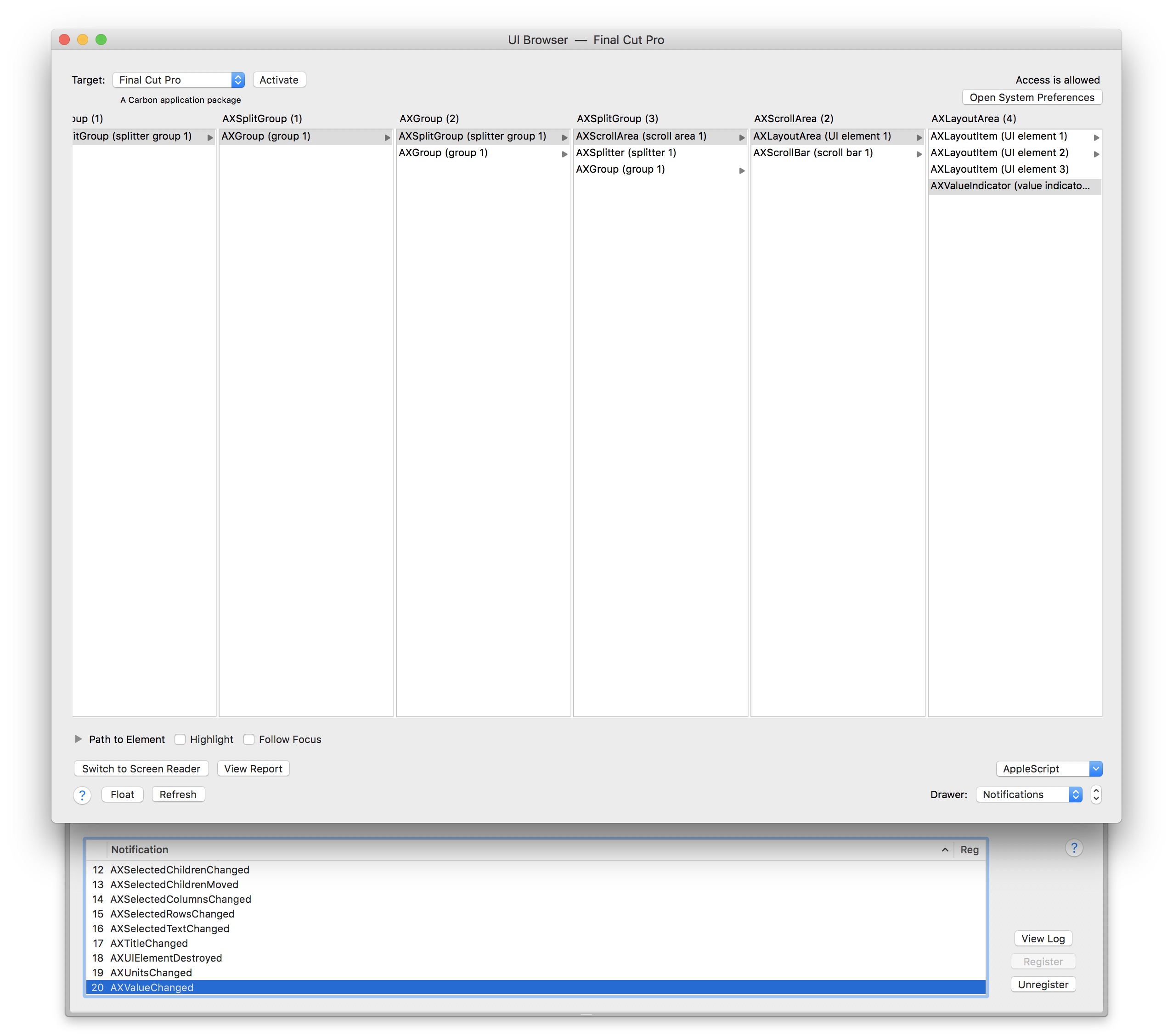 hs.axuielement - Accessing Accessibility Objects with Hammerspoon · Issue #1630 · Hammerspoon ...