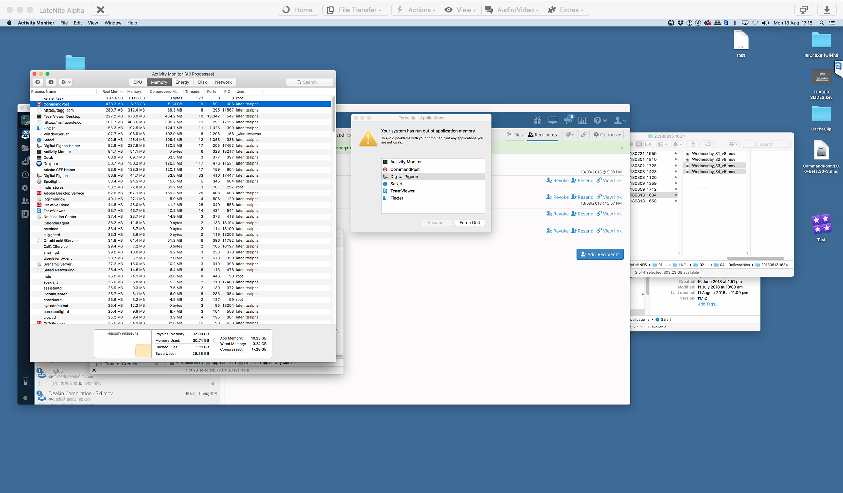 Fix "Your system has run out of application memory" bug · Issue #1341 · CommandPost/CommandPost ...