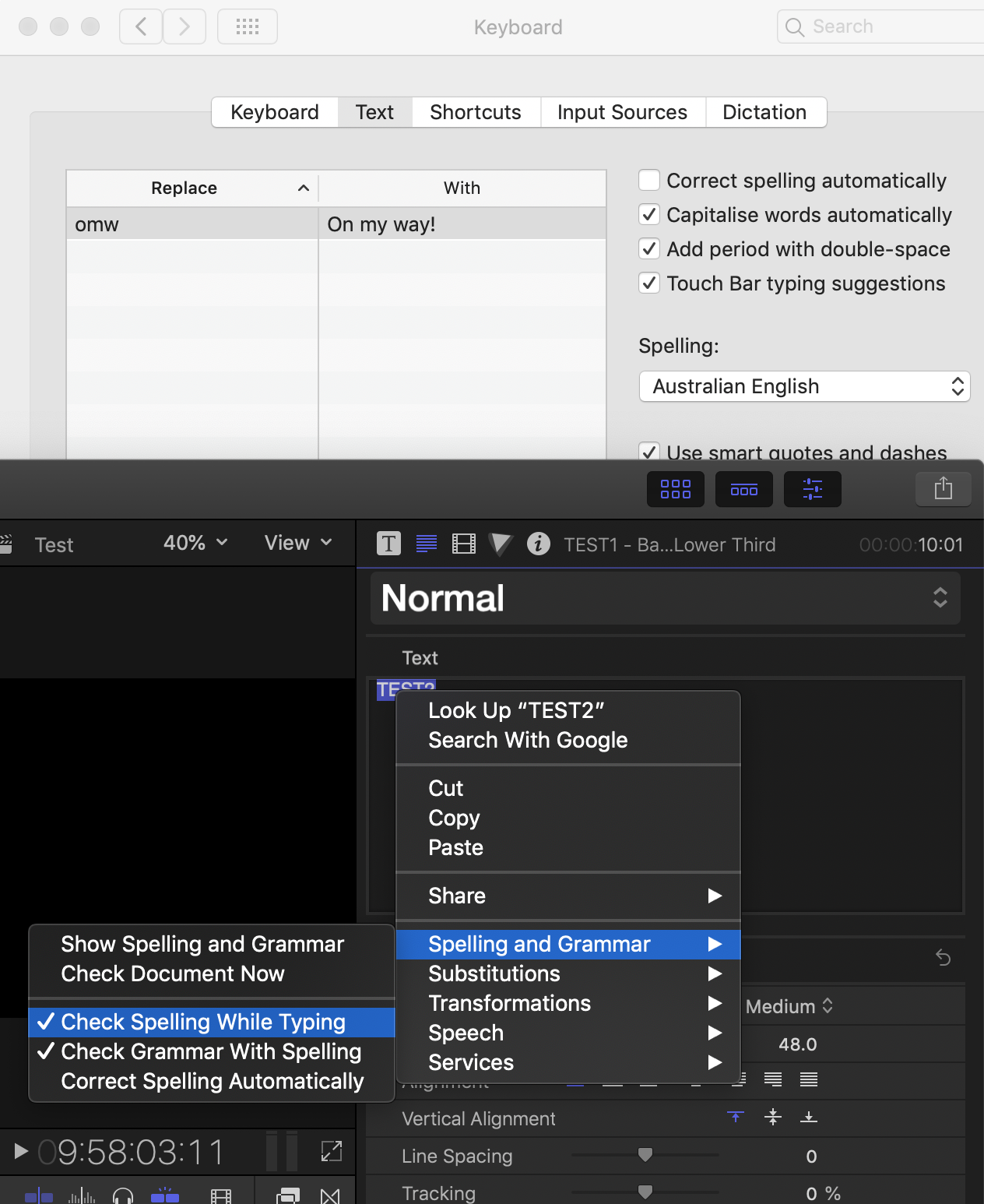 Disable Spelling & Grammar Autocorrect in Final Cut Pro · Issue #2149 · CommandPost/CommandPost ...