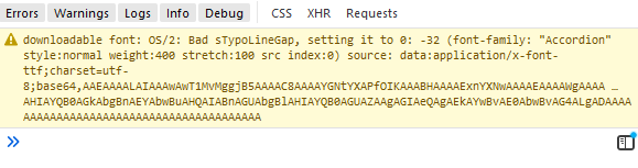 [Accordion] browser warning `downloadable font: OS/2: Bad sTypoLineGap...` · Issue #2478 ...