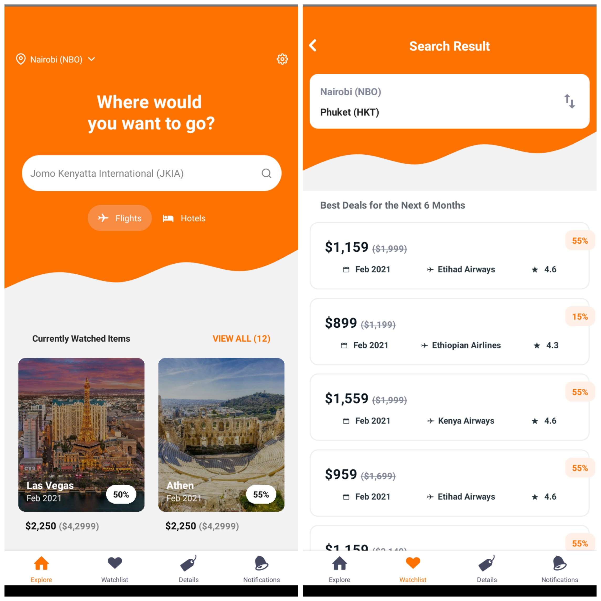 GitHub - kharioki/Flight_ticketing_UI: An implementation of a flight booking app using react-native.