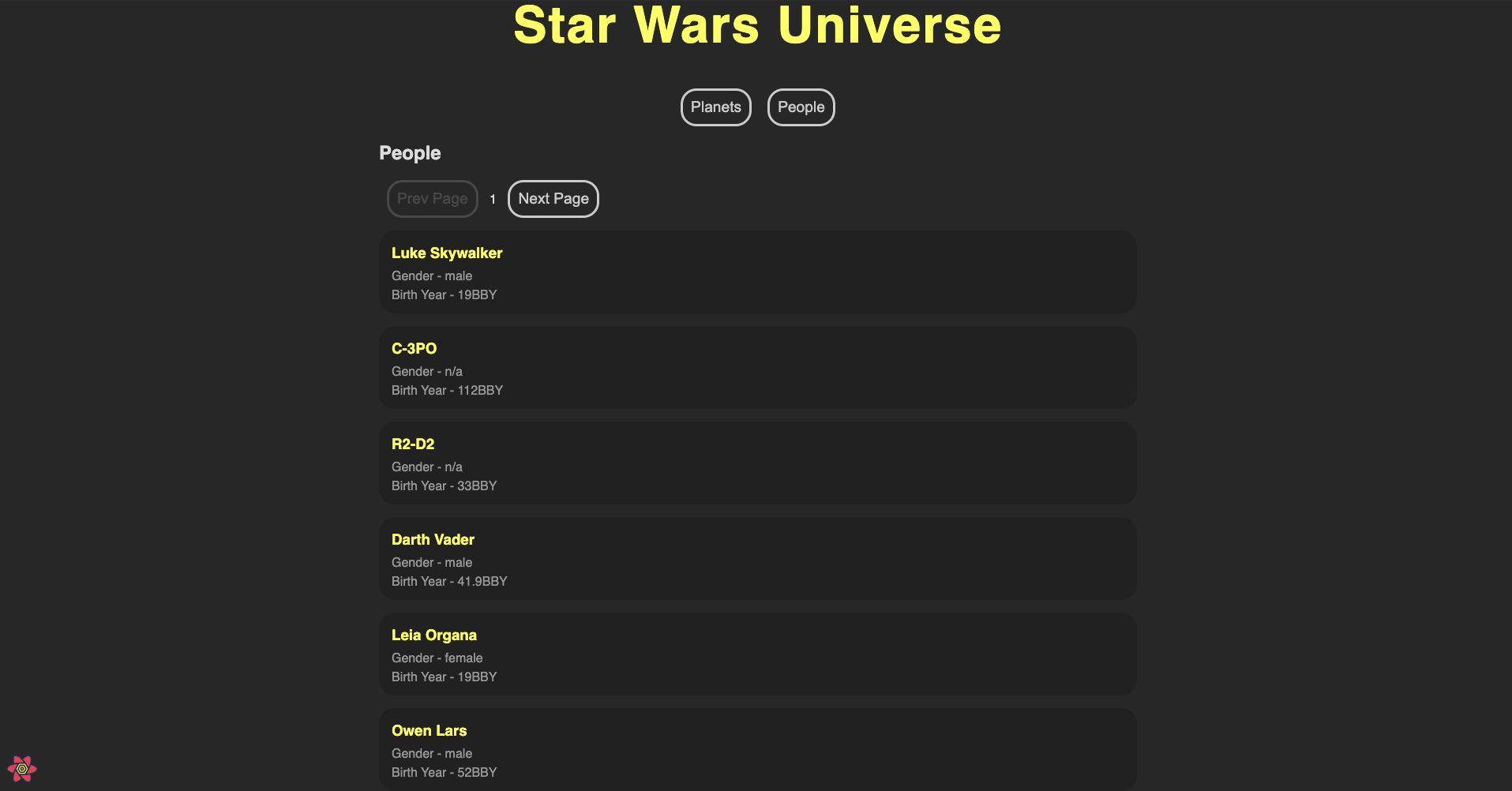 Github Kharioki Starwars React Query A React App To Demonstrate How To Use React Query And