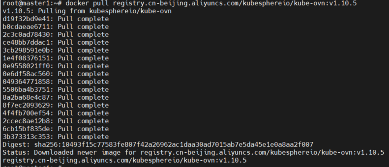 Error response from daemon: manifest for registry.cn-beijing.aliyuncs.com/kubesphereio/kube-ovn ...