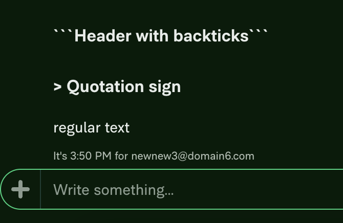Code blocks do not show as bold when the user uses three Backticks ...
