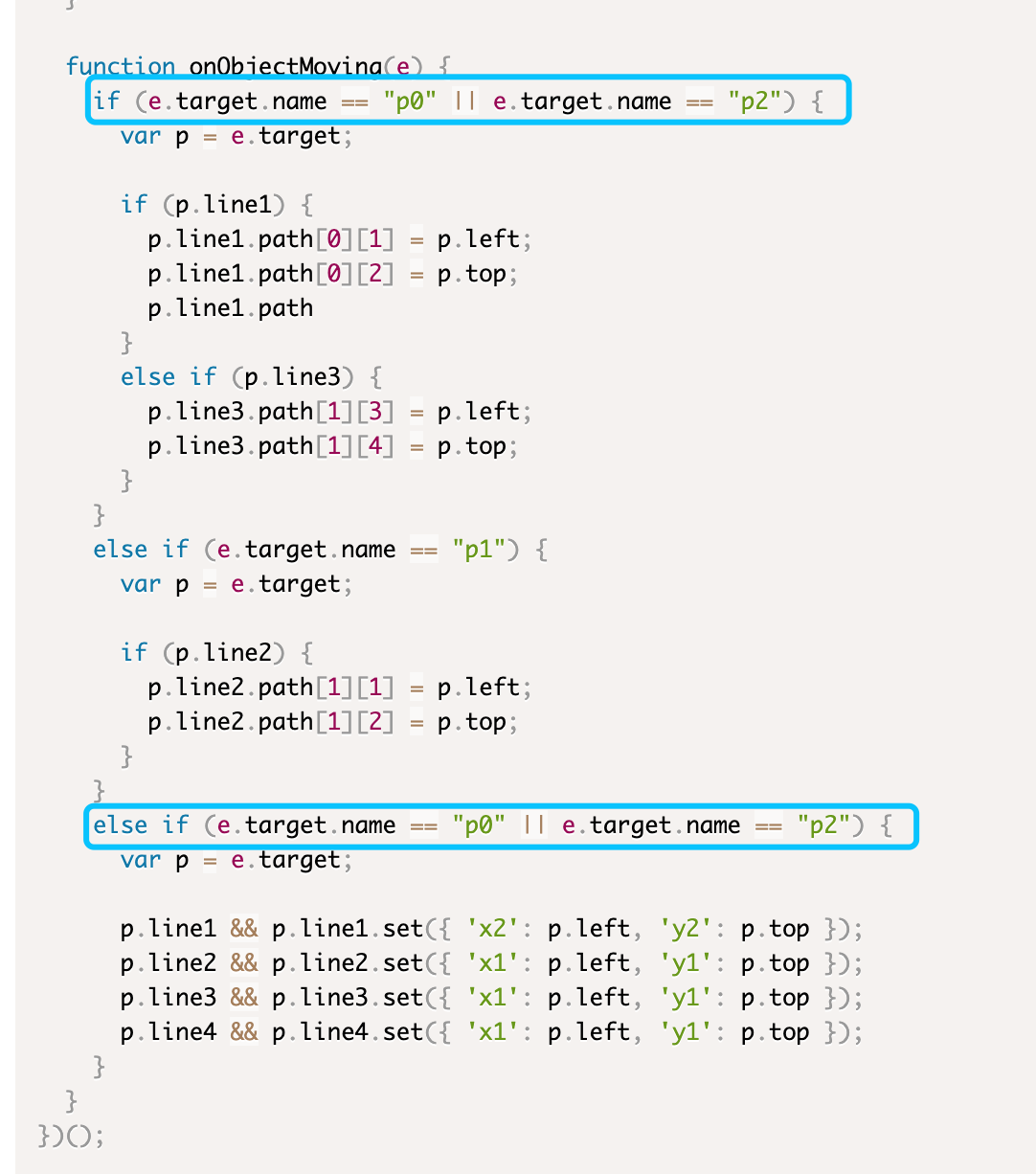 Judge whether the conditions are the same · Issue #6104 · fabricjs/fabric.js · GitHub