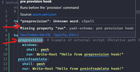 [Issue] JSON validation for OS specific hooks · Issue #1552 · Azure/azure-dev · GitHub