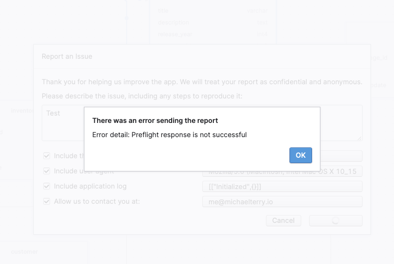 Error submitting issue from within the app · Issue #4 · TablePlus/diagram-plugin · GitHub
