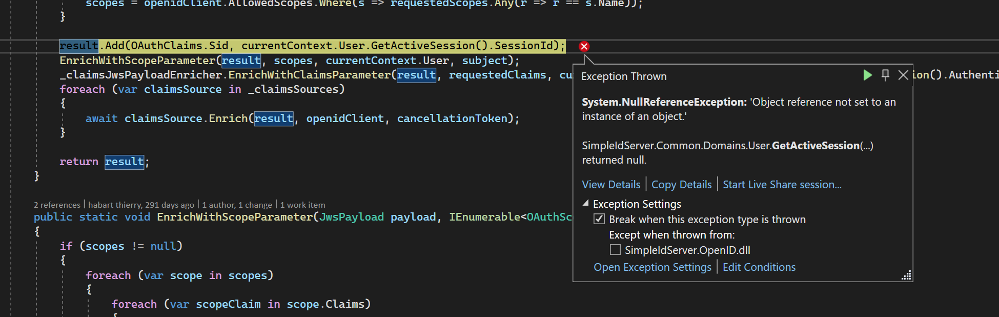 User.Sessions not work without persistence layer · Issue #241 · simpleidserver/SimpleIdServer ...