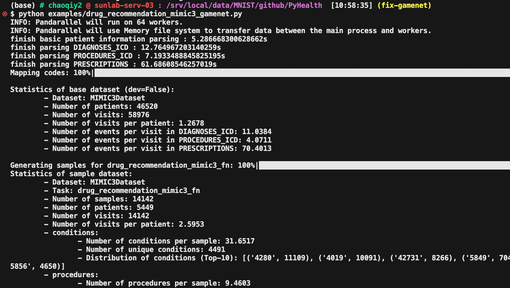 question about MIMIC-III in drug recommendation task · Issue #206 · sunlabuiuc/PyHealth · GitHub