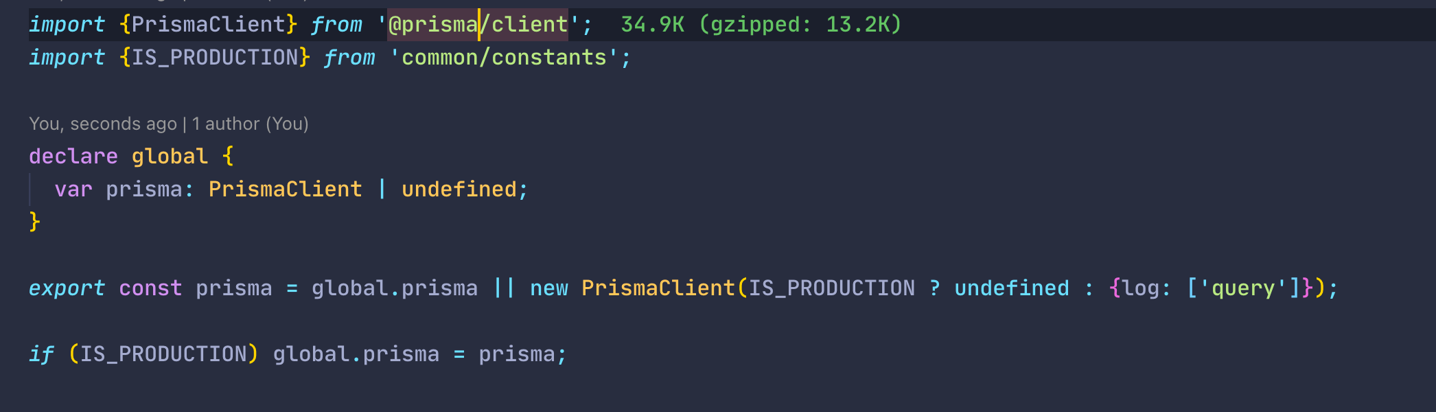 Unsing the next prisma best practice leads to error "The GraphQL context.prisma value is not an ...