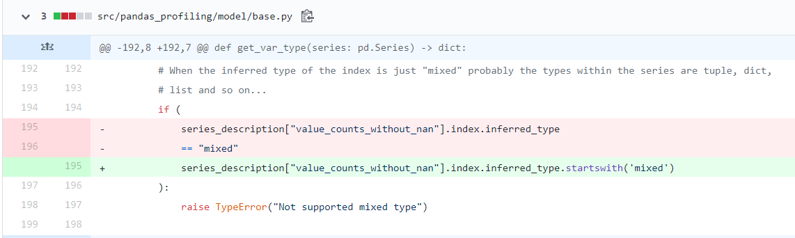 Bug with inferred_type == 'mixed_*' · Issue #351 · ydataai/ydata-profiling · GitHub