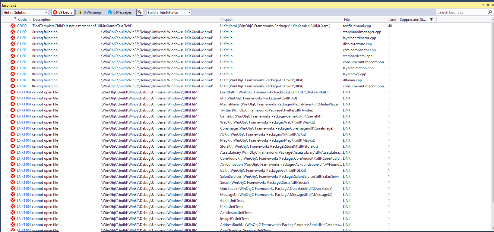 nugetized packages do not work properly with dev15.3 · Issue #2782 · microsoft/WinObjC · GitHub