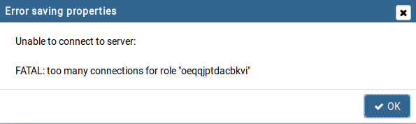 Connection limit reached when manual DB connection attempted · Issue ...