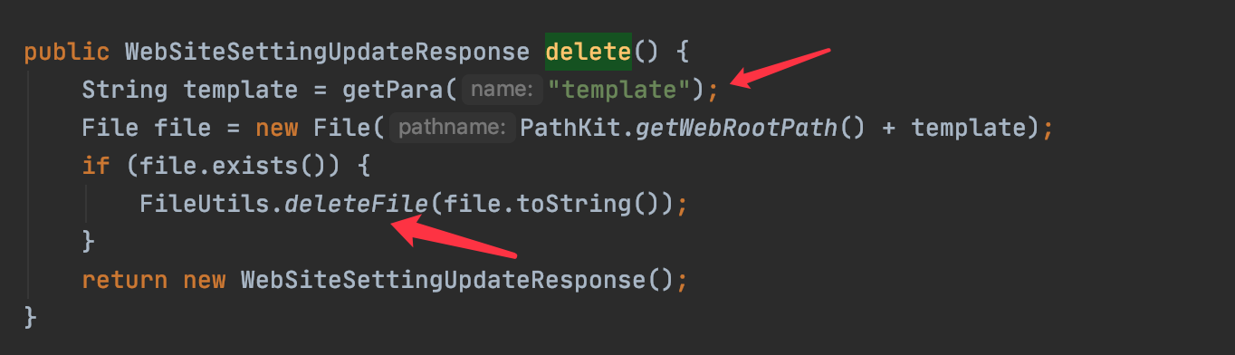 Arbitrary File Deletion Vulnerability in com.zrlog.web.controller.admin.api.TemplateController# ...