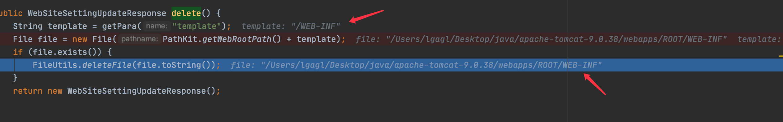 Arbitrary File Deletion Vulnerability in com.zrlog.web.controller.admin.api.TemplateController# ...