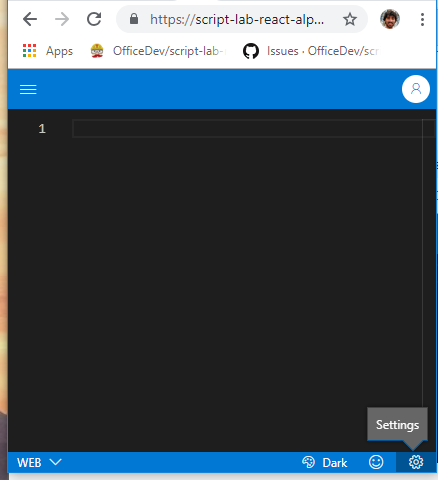 Regression. Settings page completely broken · Issue #447 · OfficeDev/script-lab · GitHub