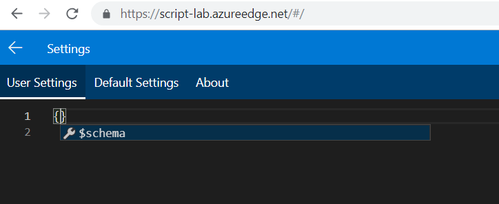 User settings offers no IntelliSense, only "$schema" · Issue #656 · OfficeDev/script-lab · GitHub